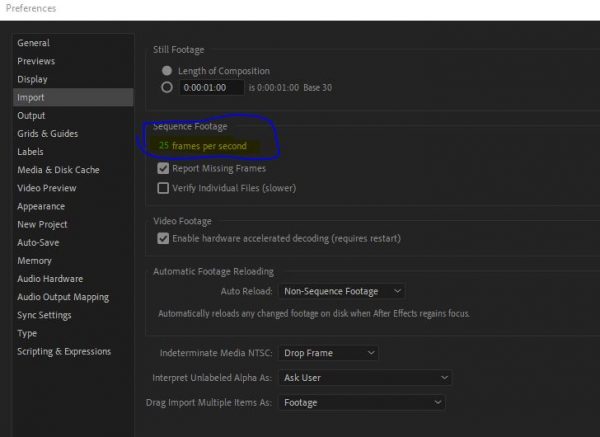 Importing Image Sequences Into After Effects Dvc Training