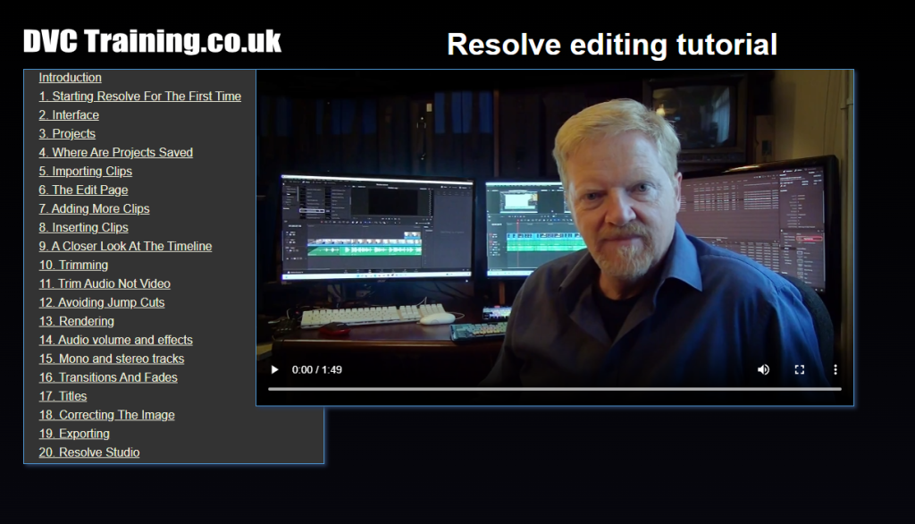 Editing in Resolve 18 – DVC Training